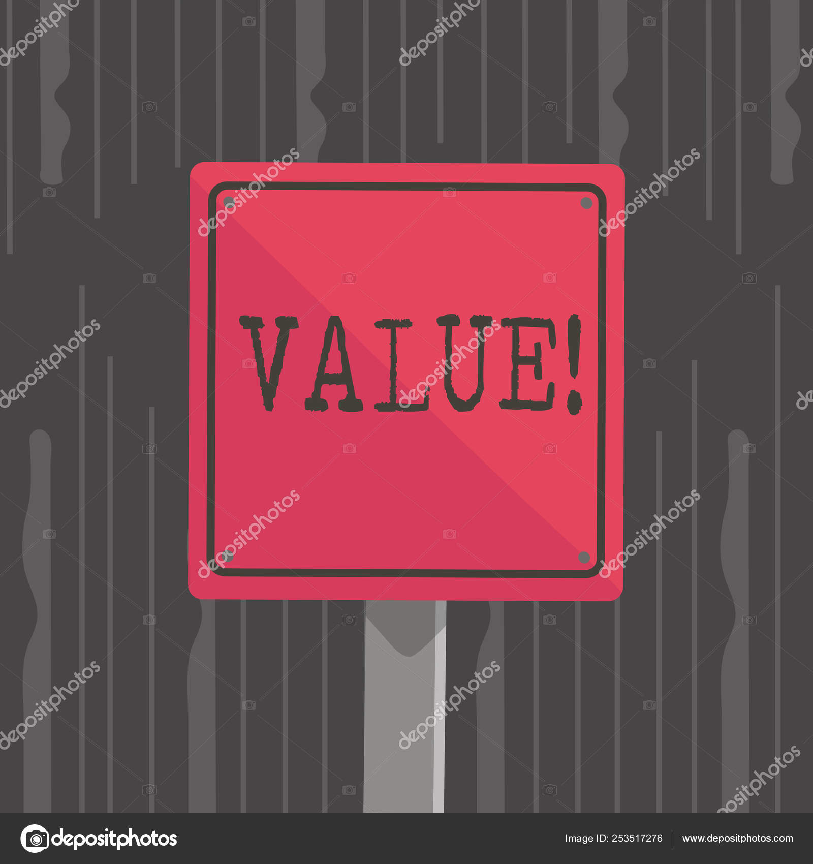 Handwriting text Value. Concept meaning Something or someone regarded ...