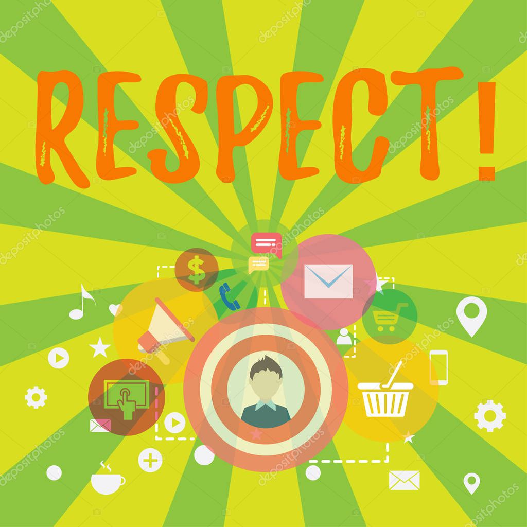 Escritura de mano conceptual mostrando Respeto. Texto de la foto de ...