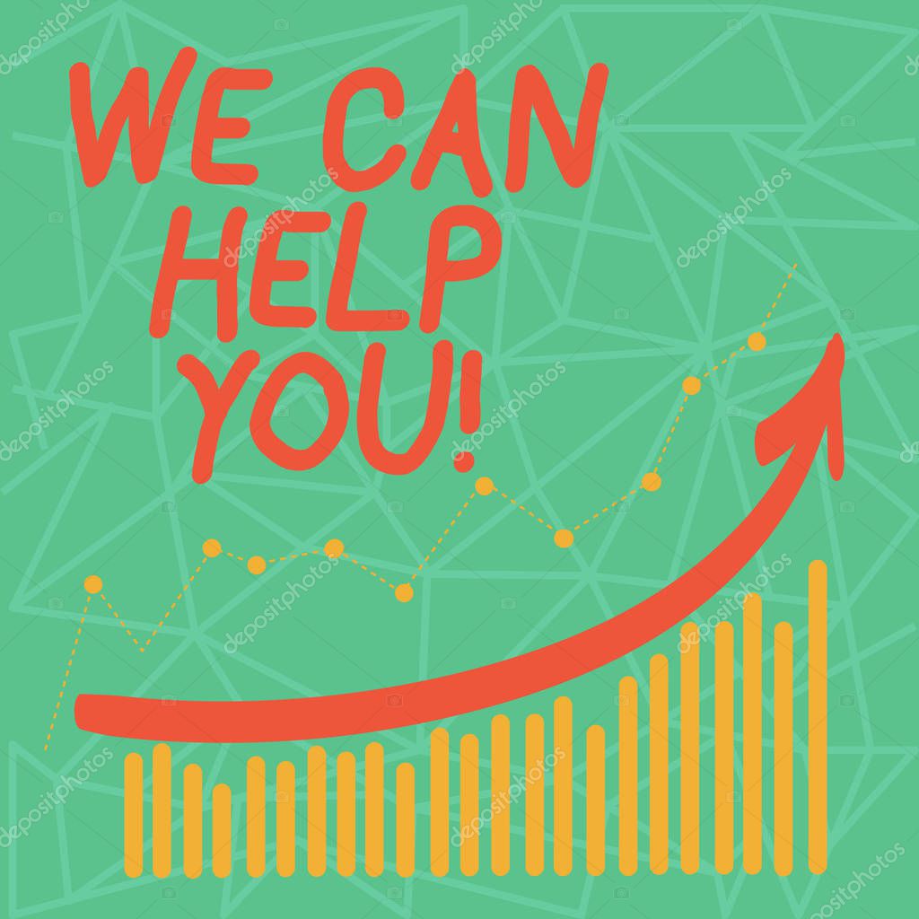 Escribir una nota que muestre que podemos ayudarte. Exhibición de la ...