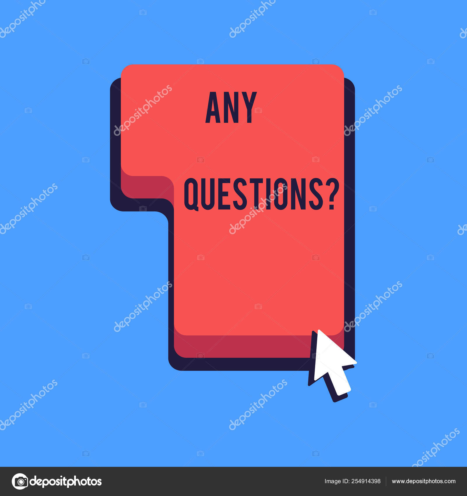 Writing note showing Any Questions Question. Business photo showcasing ...
