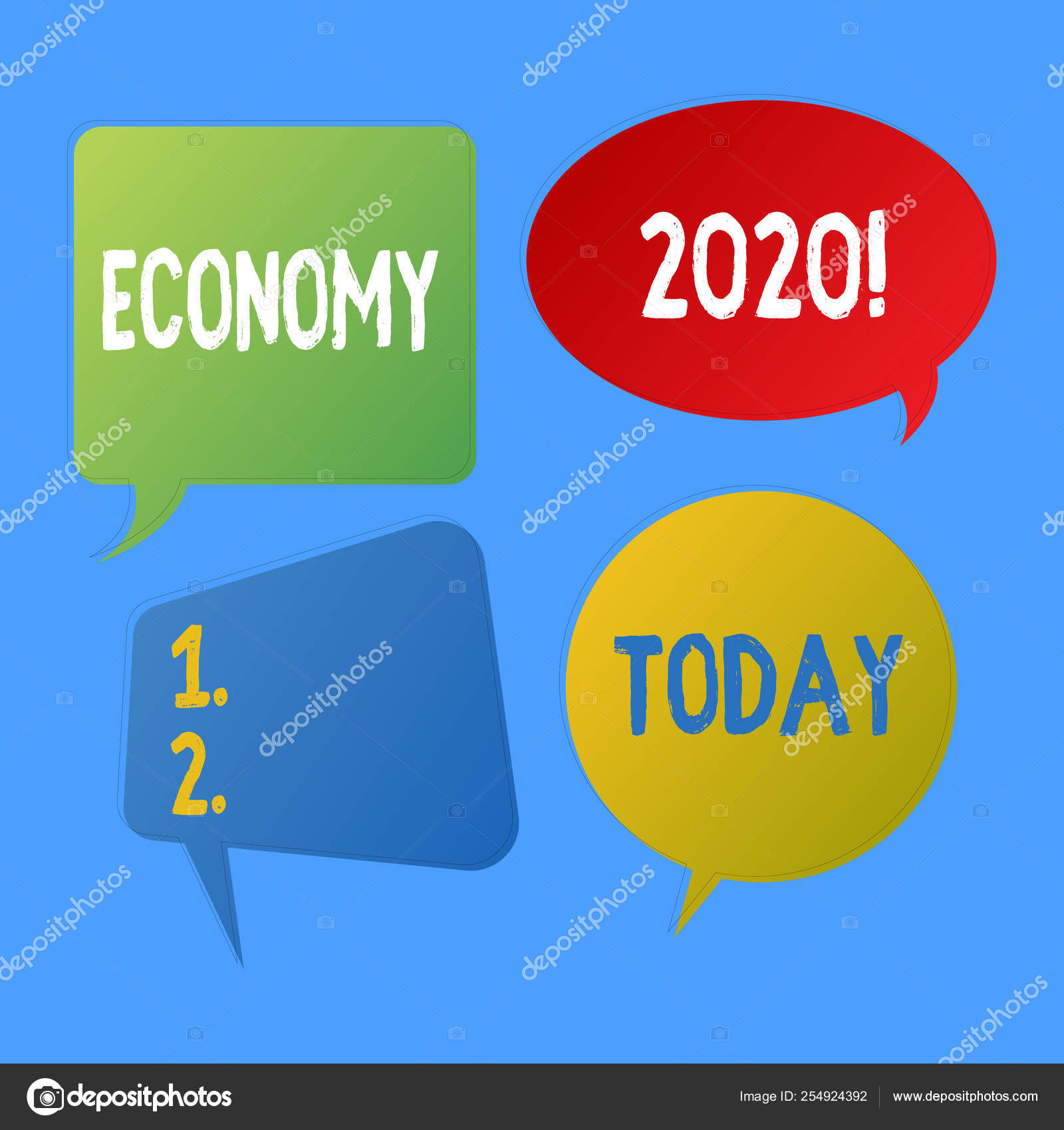 Writing note showing Economy 2020. Business photo showcasing state of ...