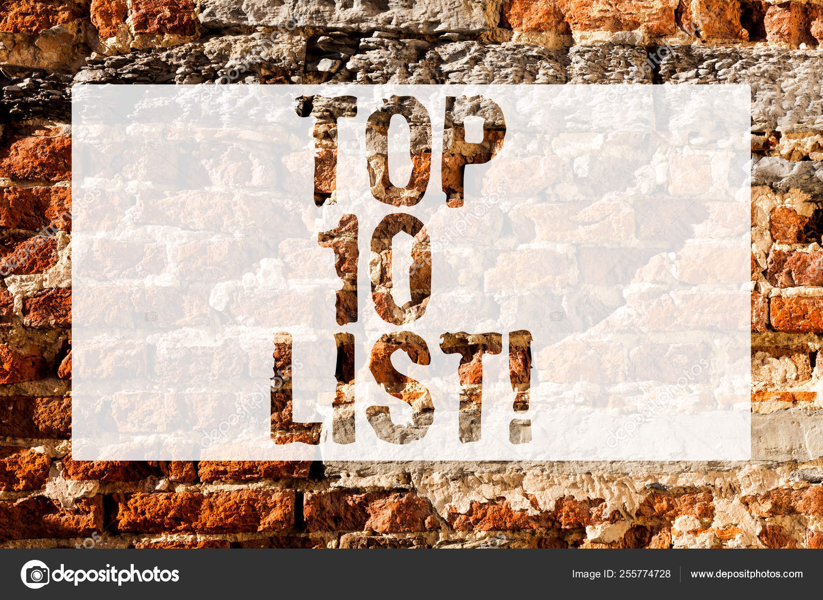 Handwriting text Top 10 List. Concept meaning highest ranked ...