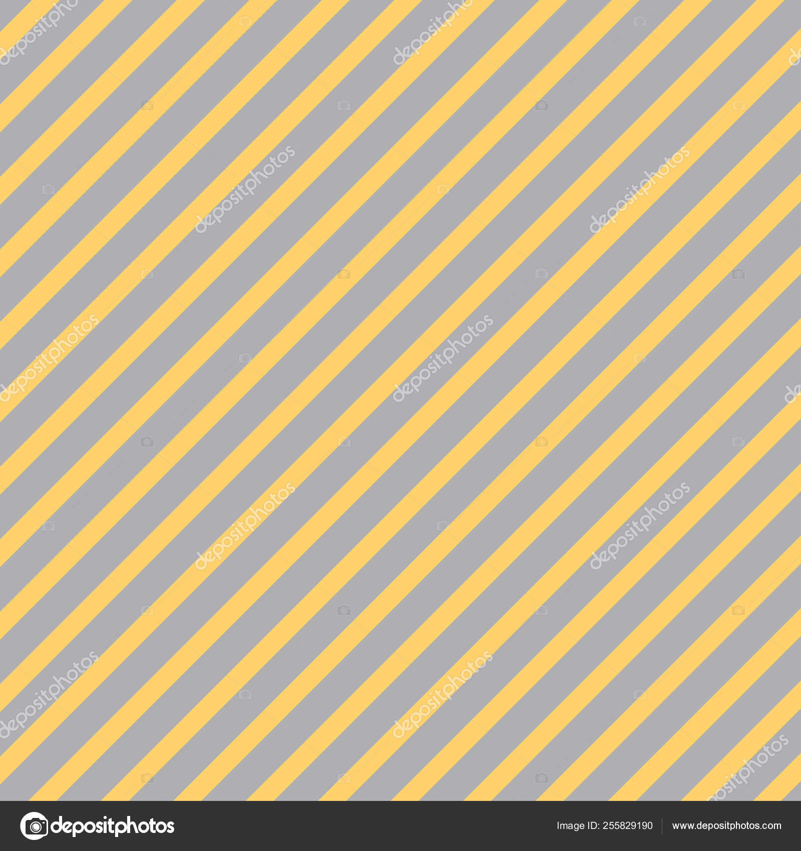 Alternate Diagonal Pattern of Yellow and Gray Stripes. Repetition of ...