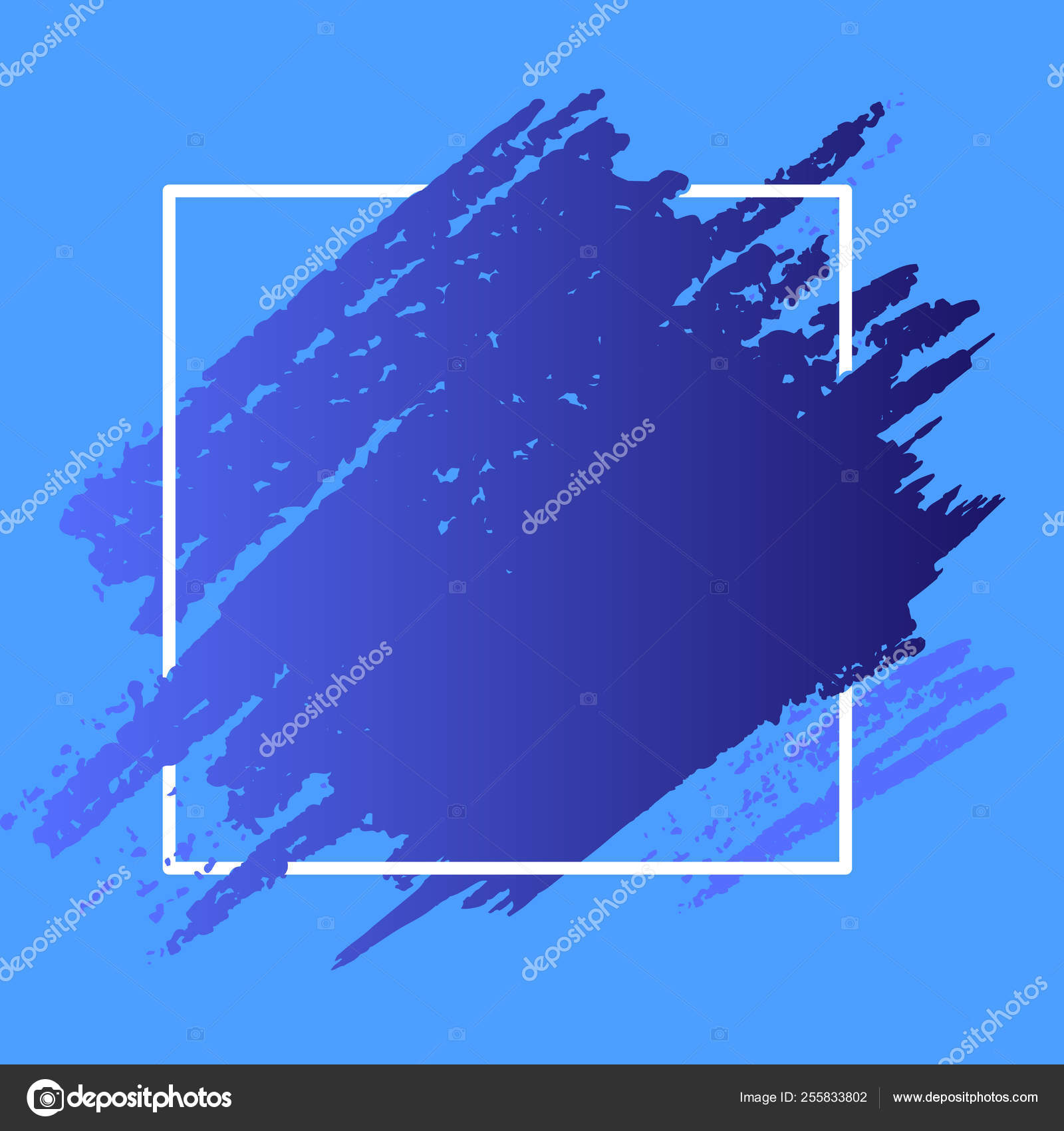 Two Tone Smudges Going Beyond Square Lines. Scratch Mark Passing Over ...