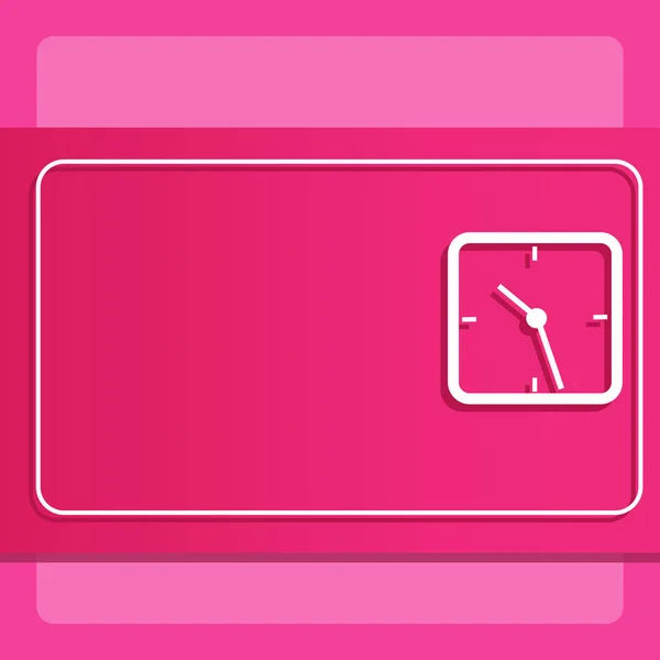 Square Outline of Analog Clock on Two Tone Pastel Backdrop. Modern ...