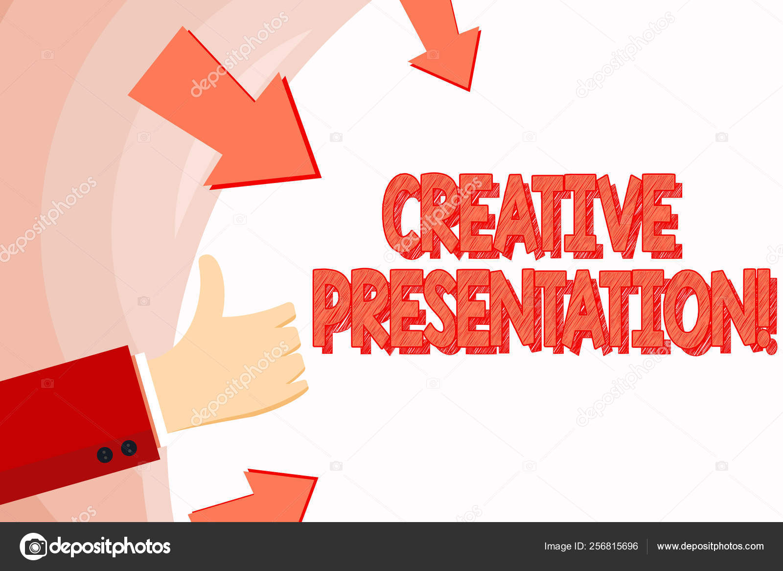 Handwriting text Creative Presentation. Concept meaning process of ...