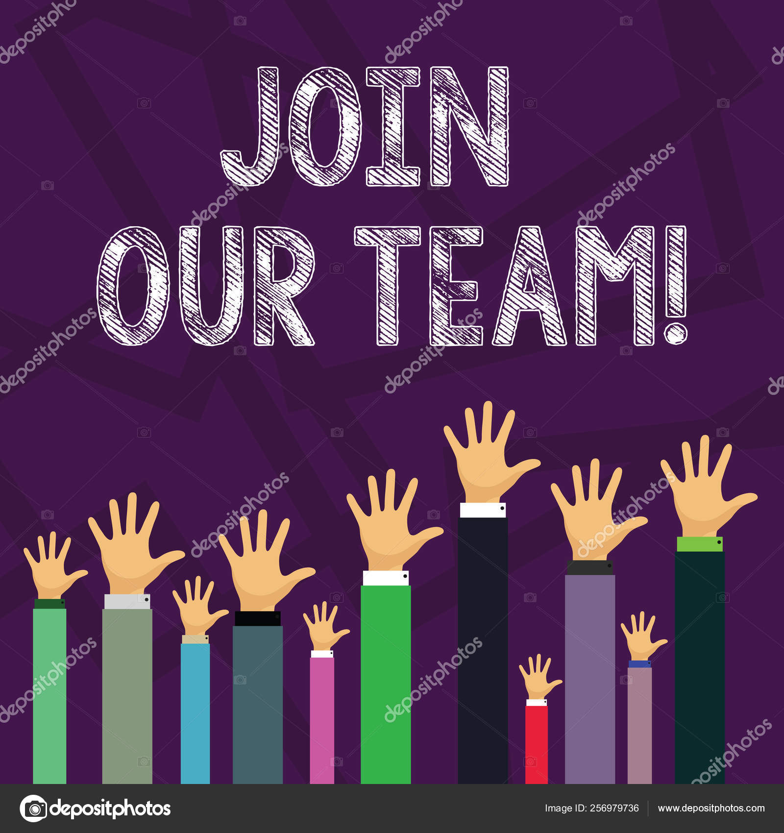 Handwriting text Join Our Team. Concept meaning invite someone to work ...