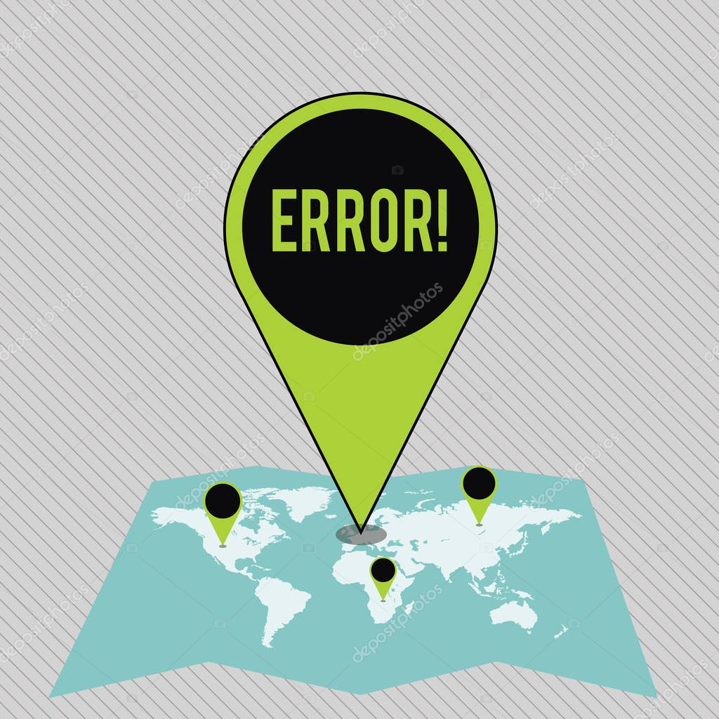 Signo de texto mostrando Error. Conceptual foto estado o condición de ...