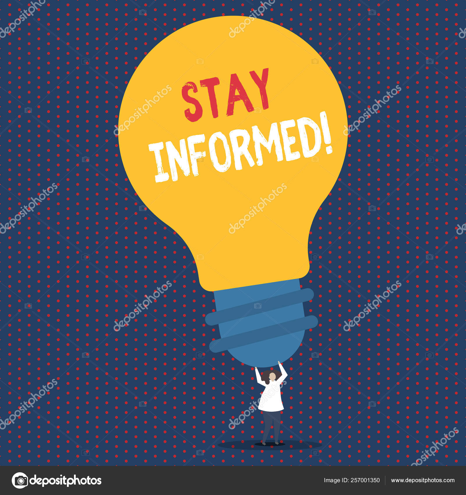 Text sign showing Stay Informed. Conceptual photo Knowing what you may ...