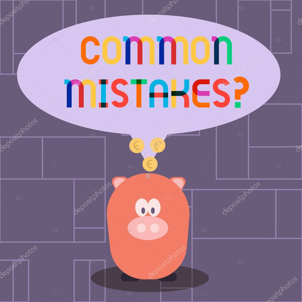 Signo de texto que muestra la pregunta Errores comunes. Foto conceptual ...