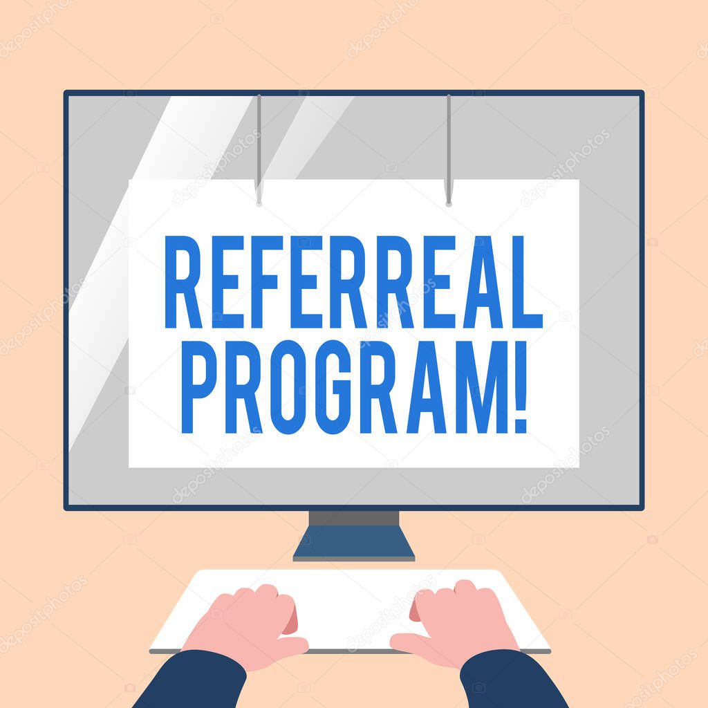 Texto manuscrito Programa de Referencia. Concepto que significa método de reclutamiento interno ...