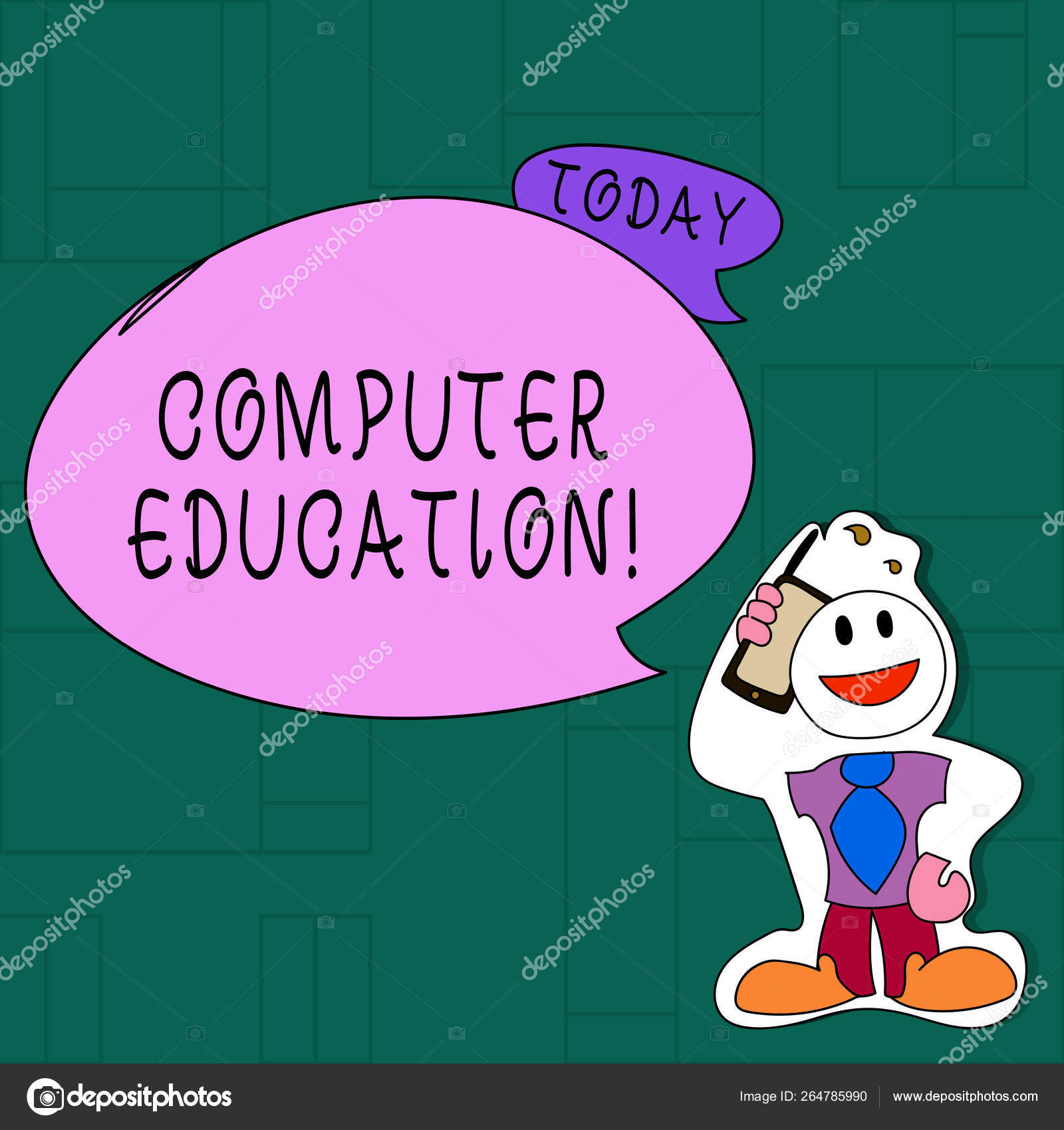 Handwriting text Computer Education. Concept meaning gaining basic ...