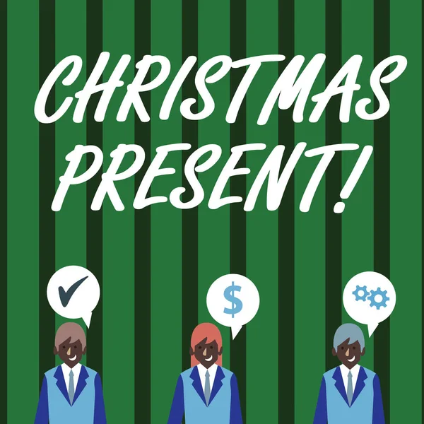 Text sign showing Christmas Present. Conceptual photo presented as a ...