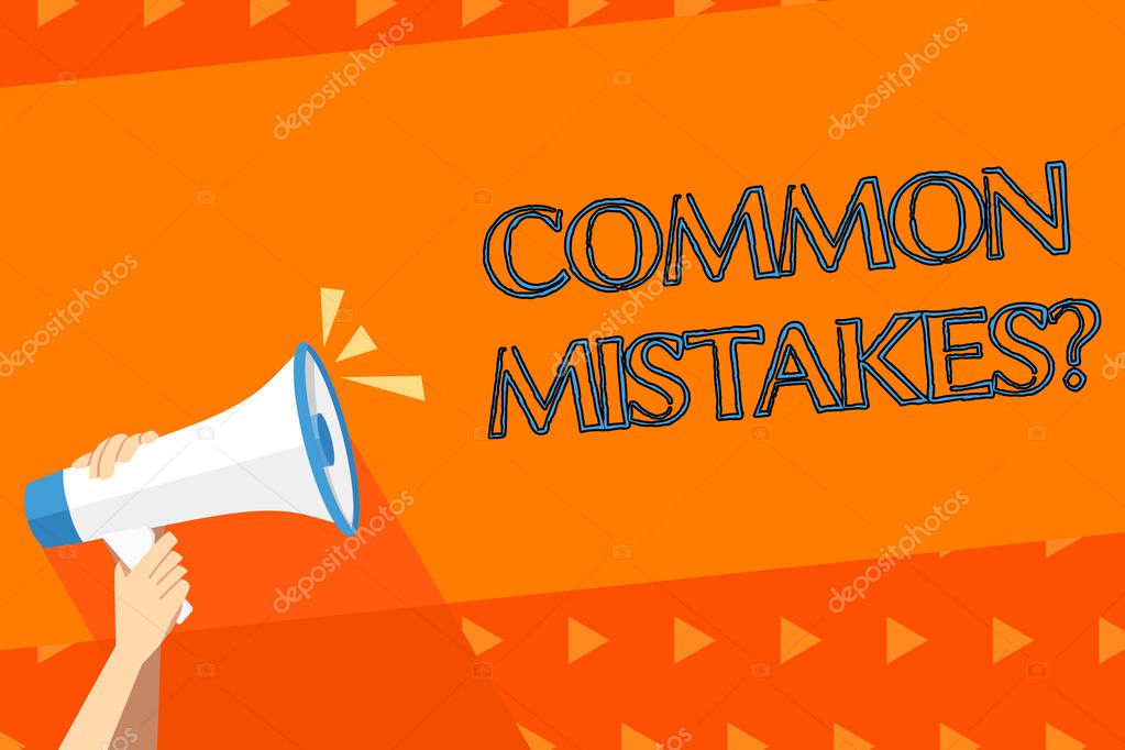 Escribir una nota mostrando la pregunta Errores Comunes. Foto de ...