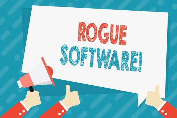 Signo de texto que muestra Rogue Software. Tipo de foto conceptual de ...