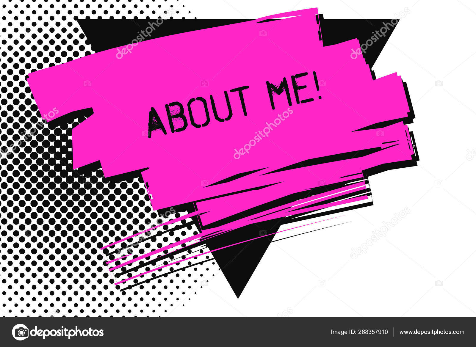 Handwriting text About Me. Concept meaning telling someone list of your ...