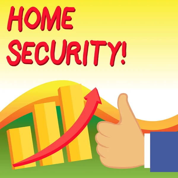 Text sign showing Home Security. Conceptual photo A system that help ...