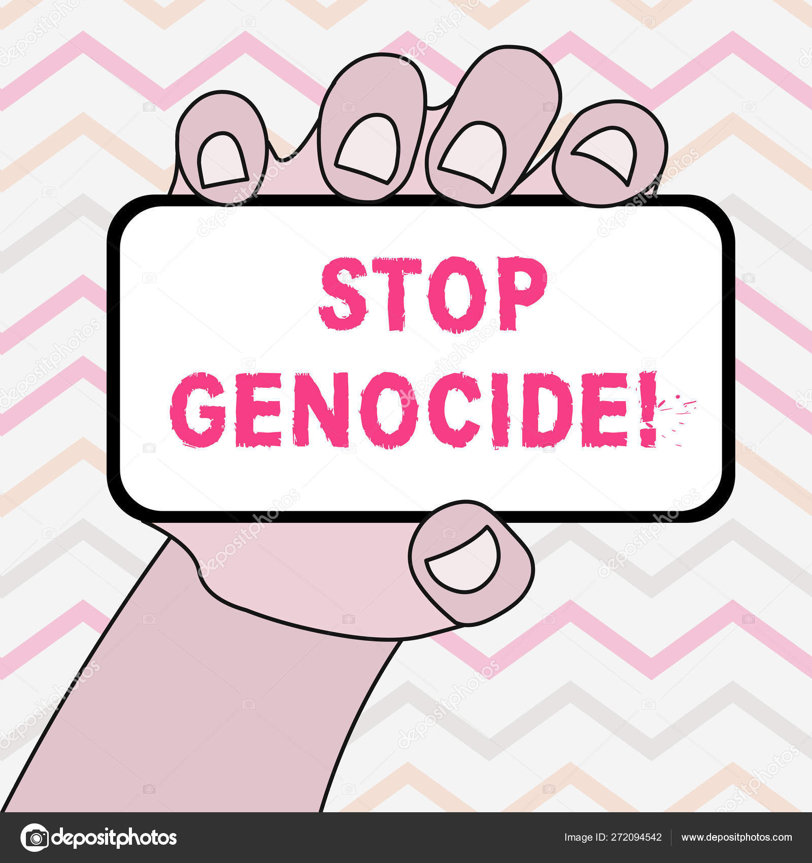 Text sign showing Stop Genocide. Conceptual photo to put an end on the ...
