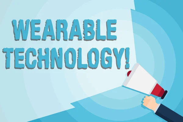 Word writing text Wearable Technology. Business concept for electronic ...