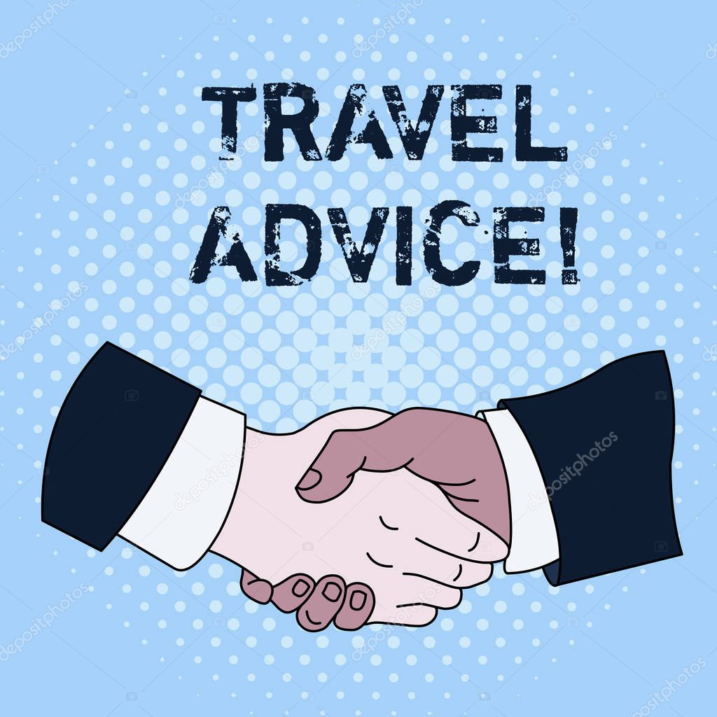 Signo de texto que muestra consejos de viaje. Foto conceptual Consejos ...