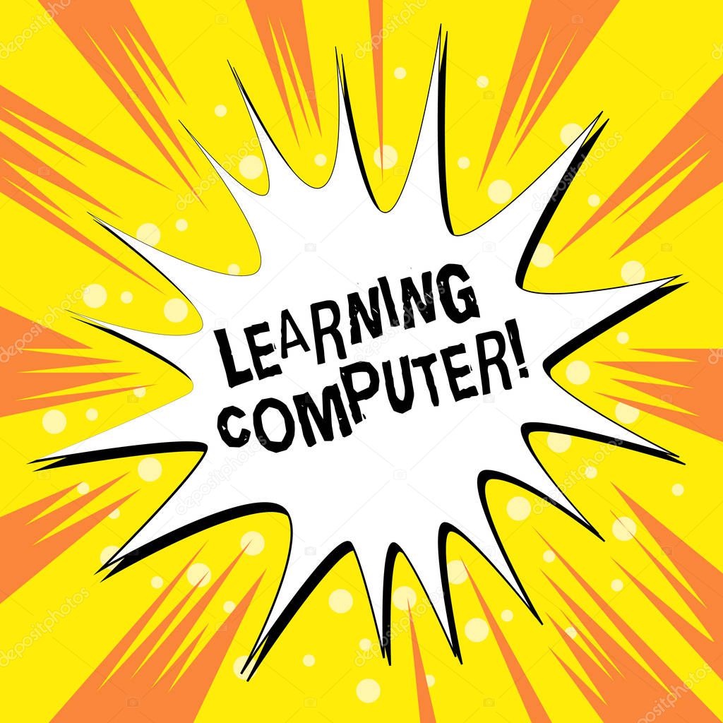 Escritura a mano escritura de texto Aprendiendo Computadora. Concepto ...