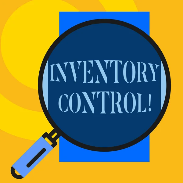 Text sign showing Inventory Control. Conceptual photo regulating and ...