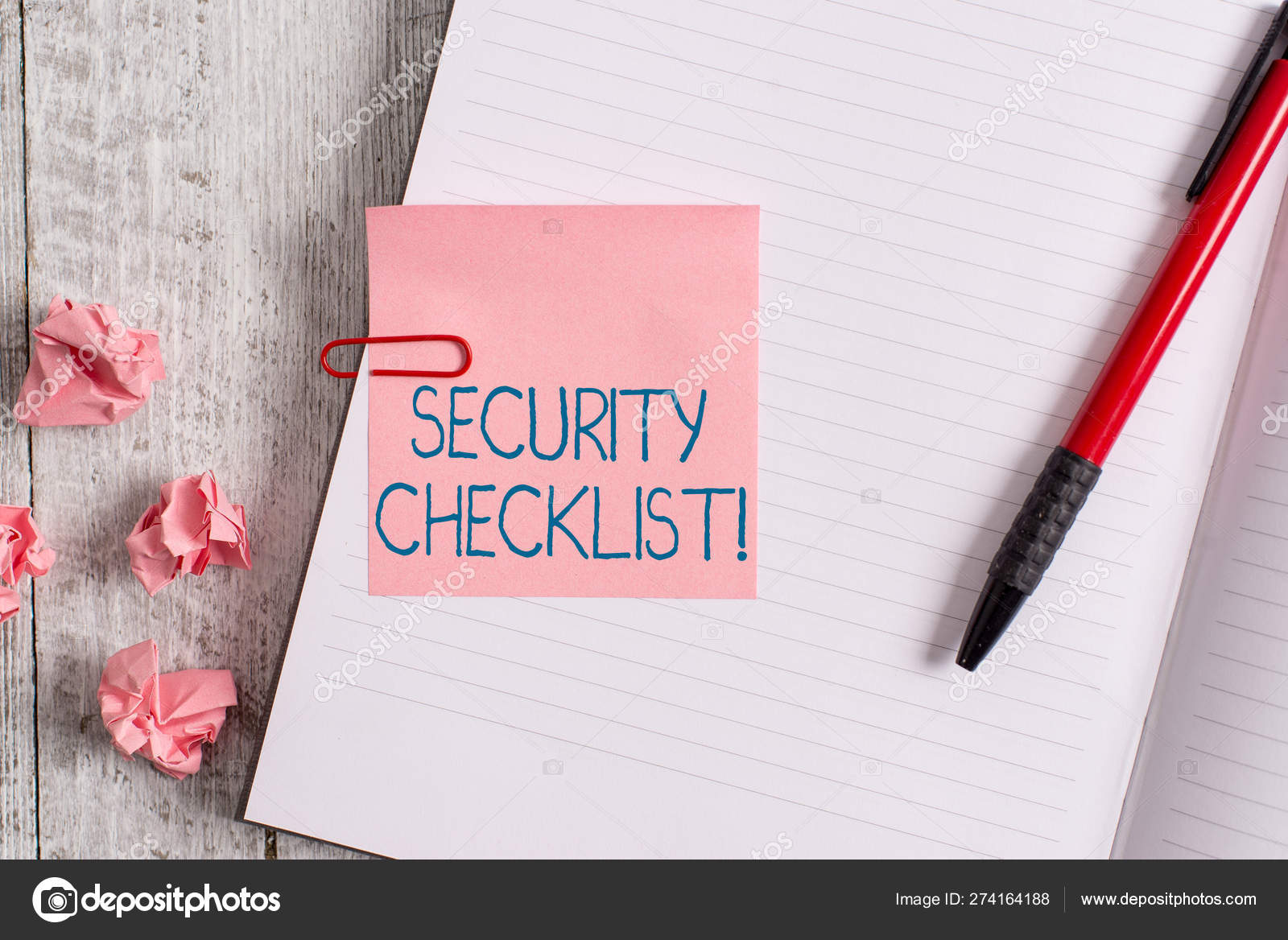 Word writing text Security Checklist. Business concept for Protection ...