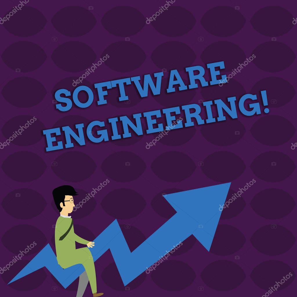 Escritura a mano de texto Ingeniería de software. Concepto que ...