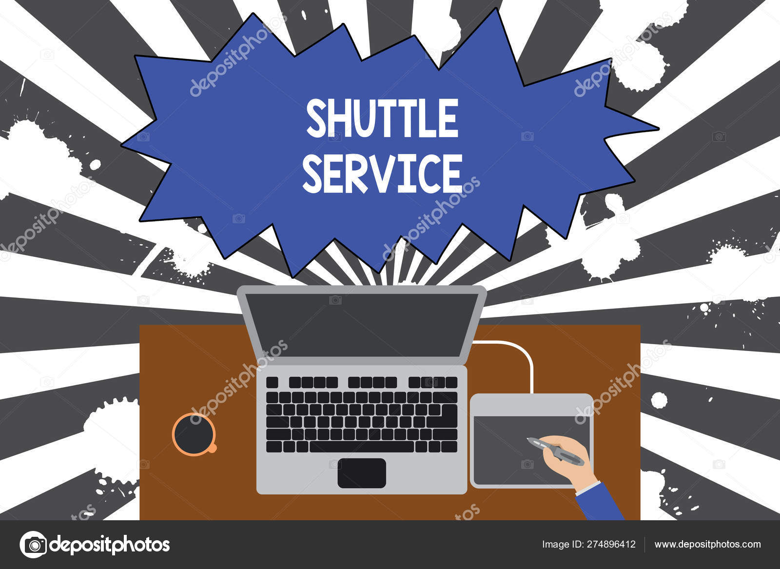 Handwriting text writing Shuttle Service. Concept meaning vehicles like ...