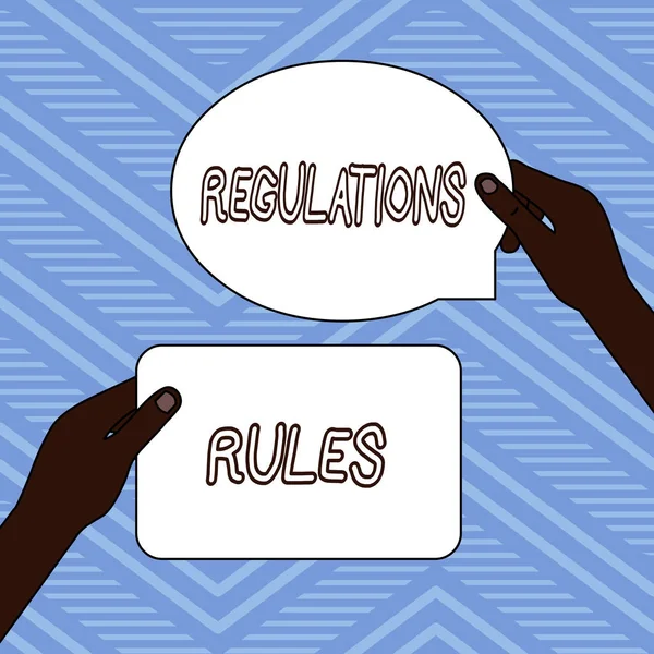 Handwriting text writing Regulations Rules. Concept meaning Standard ...