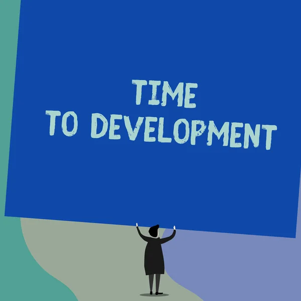 Handwriting text writing Time To Development. Concept meaning a length ...