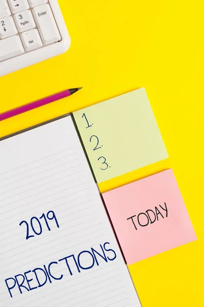 Word writing text 2019 Predictions. Business concept for statement about what you think will ...