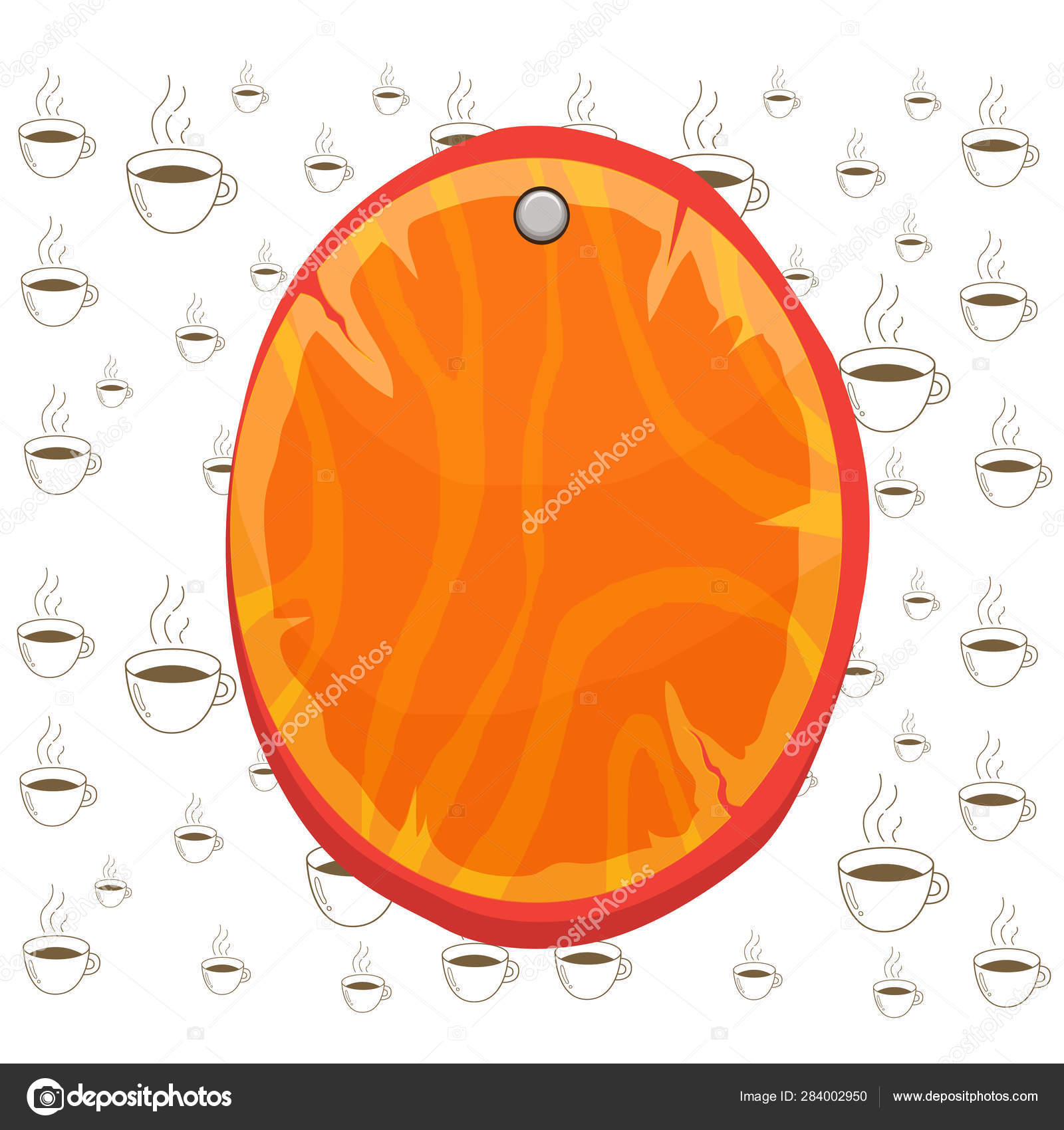 Rounded oval plank sign fixed and pinned on surface. Elliptical wood ...