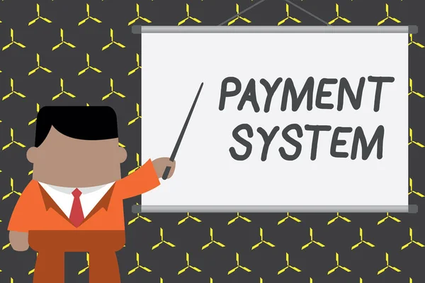Text sign showing Payment System. Conceptual photo Compensation Scheme ...
