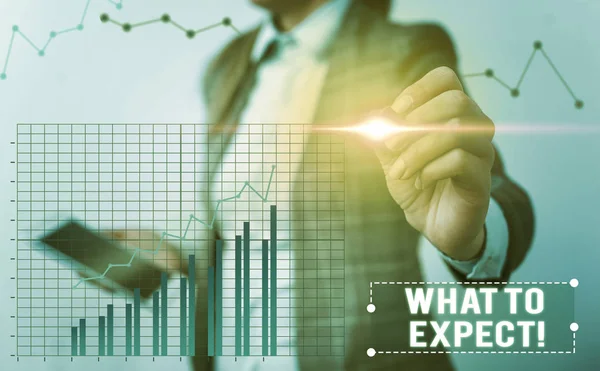 Conceptual hand writing showing What To Expect. Business photo text ...