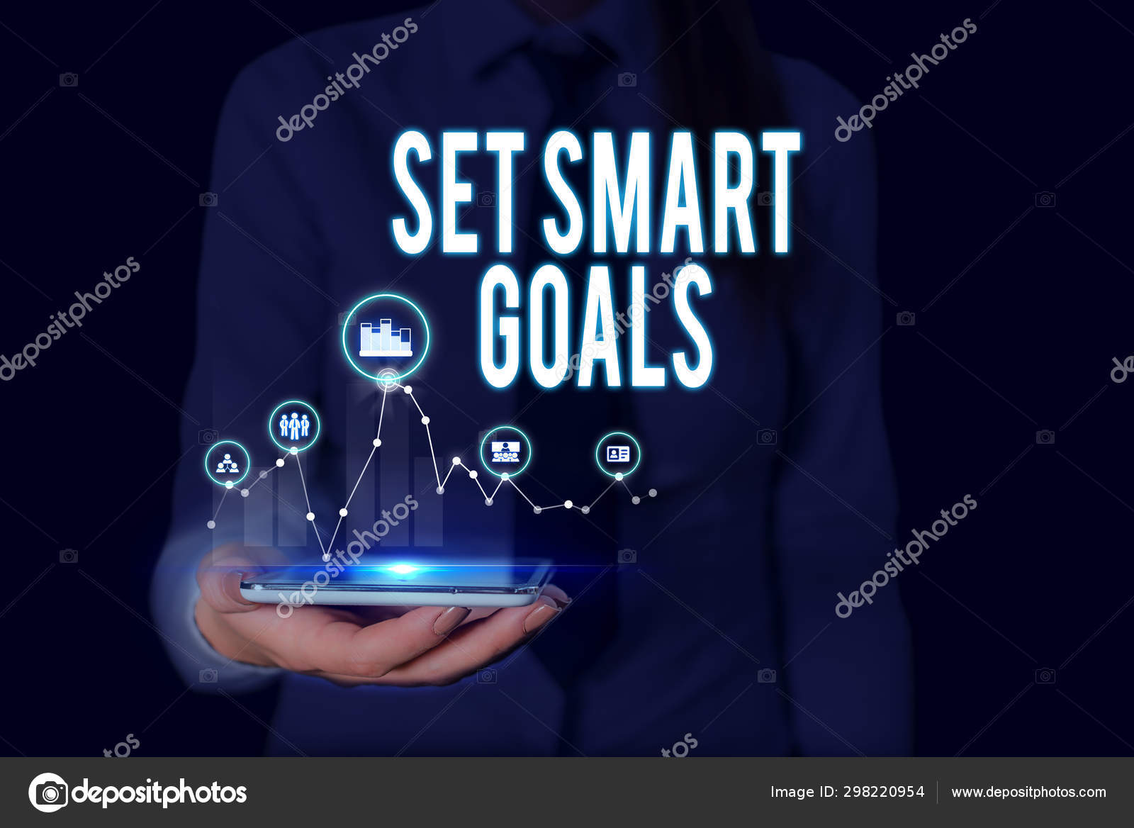 Text sign showing Set Smart Goals. Conceptual photo giving criteria to ...
