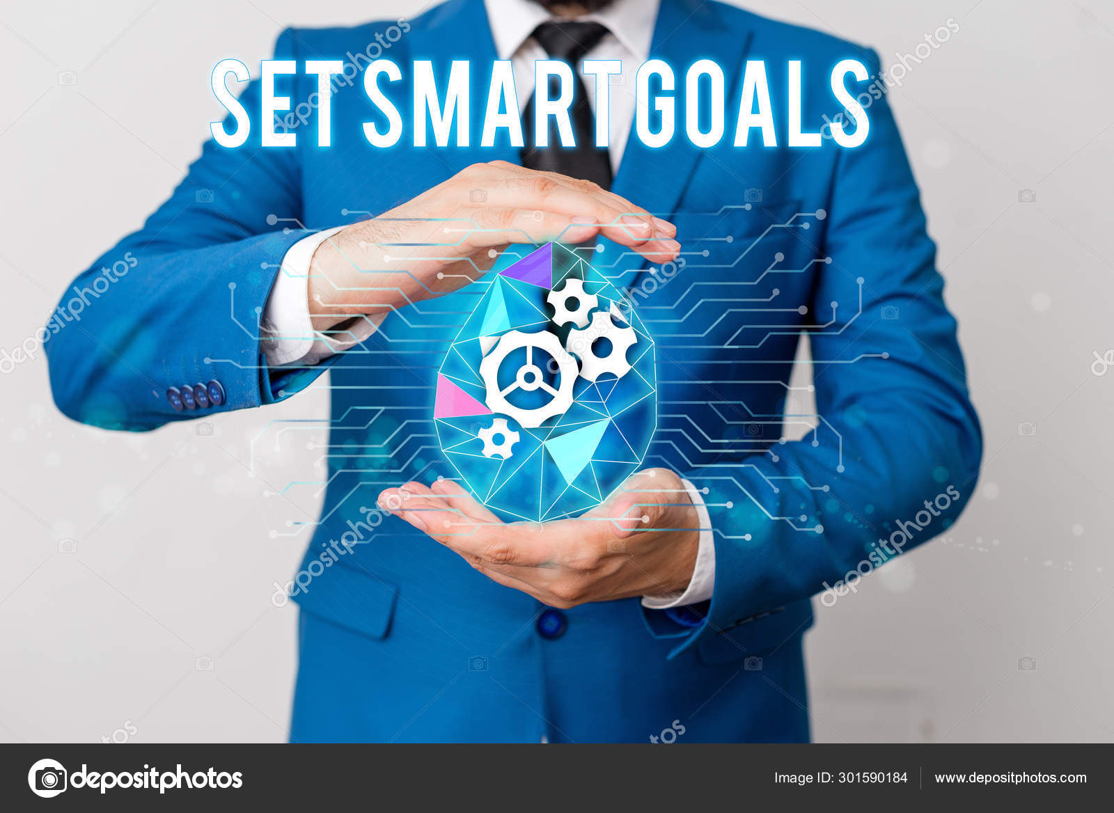 Handwriting text writing Set Smart Goals. Concept meaning giving ...