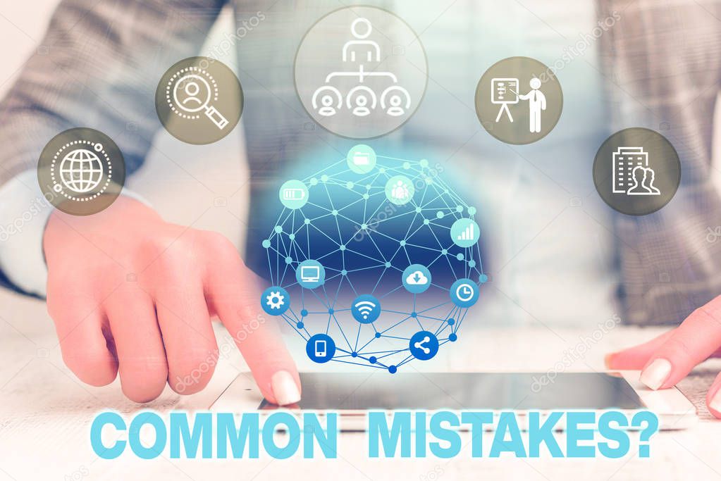 Signo de texto que muestra la pregunta Errores comunes. Foto conceptual ...