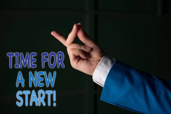 Text sign showing Time For A New Start. Conceptual photo something is ...