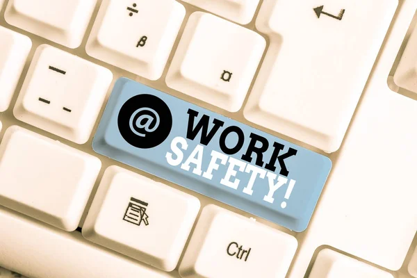 Text sign showing Work Safety. Conceptual photo policies and procedures ...