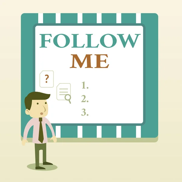 Word writing text Follow Me. Business concept for Inviting a ...