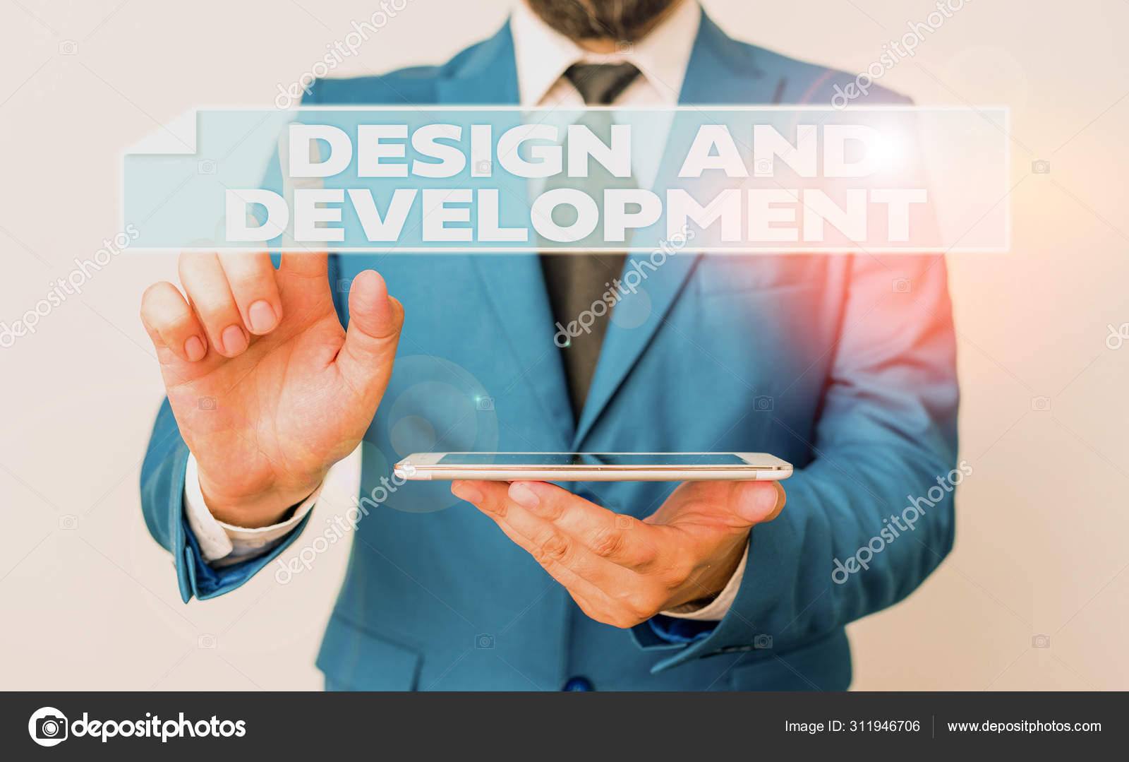 Handwriting text Design And Development. Concept meaning Defining the ...