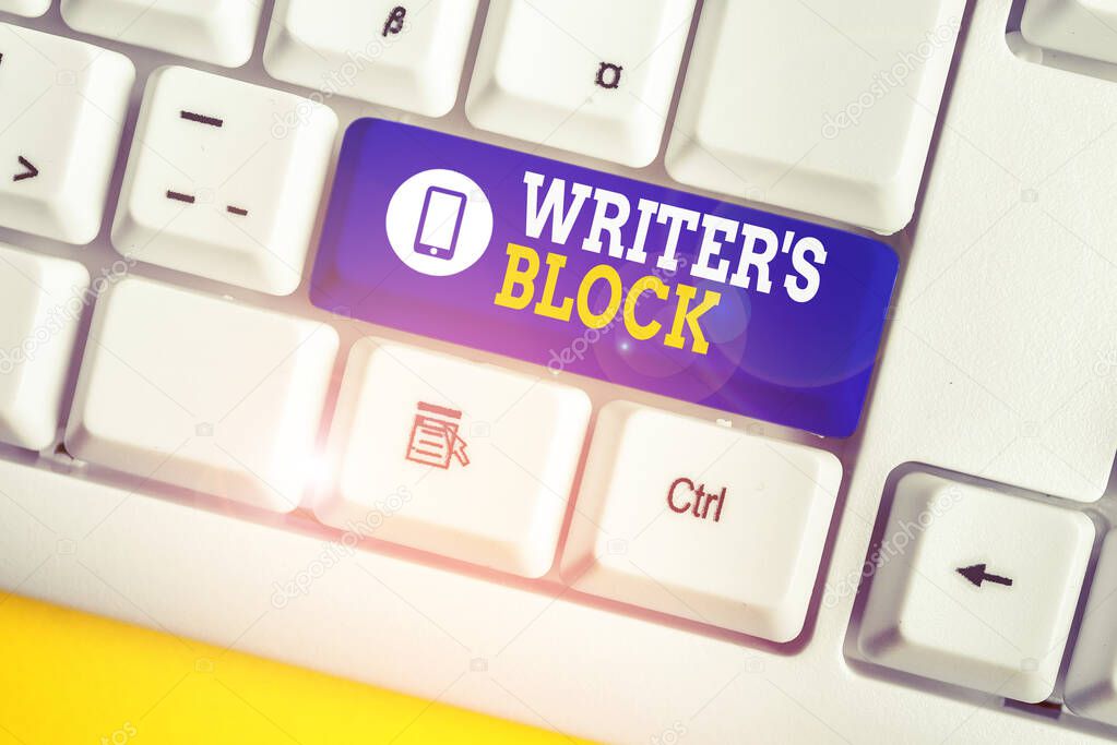 Escritura a mano Writer S Block. Concepto significado Condición de no ...