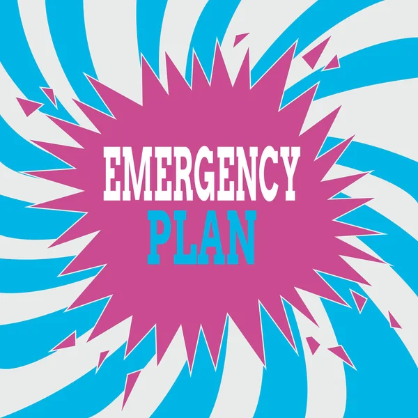 Writing note showing Emergency Plan. Business photo showcasing ...