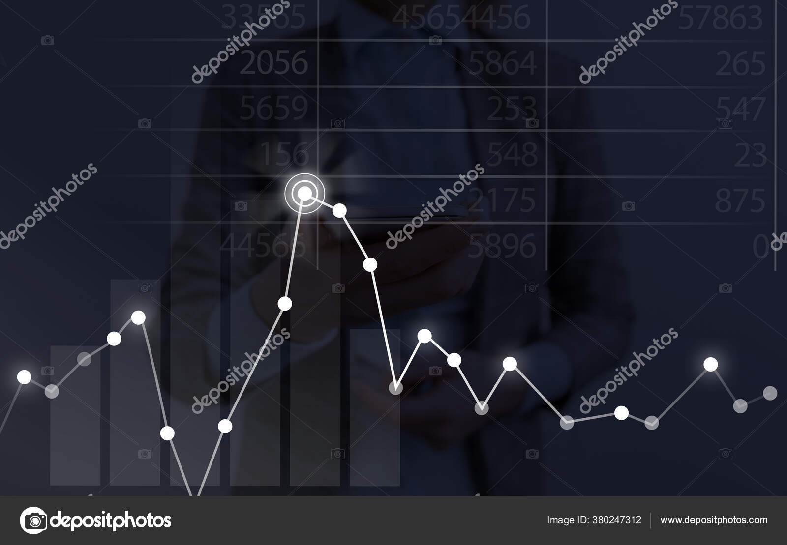 Illustrate Ascending Descending Trend Performance Bar Graph Unstable ...