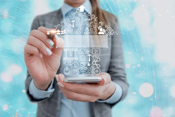 Information Computerization With Infographic Elements And Flat Icons ...