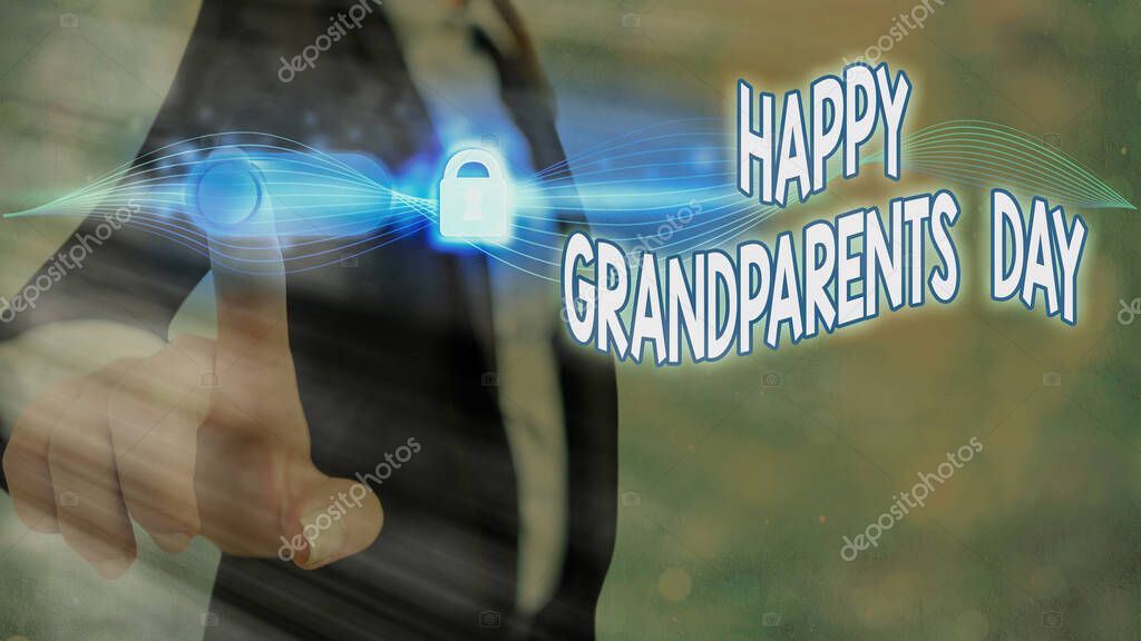 Texto de escritura Feliz Día de los Abuelos. Concepto que significa ...