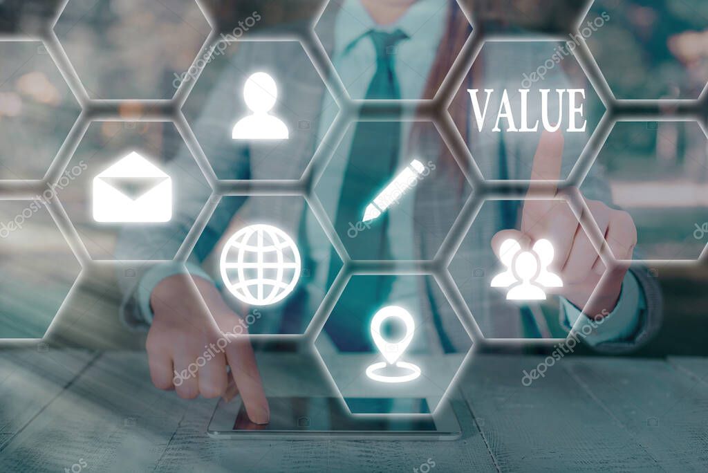 Escribir nota mostrando Valor. Foto de negocios mostrando un retorno justo en los servicios de ...