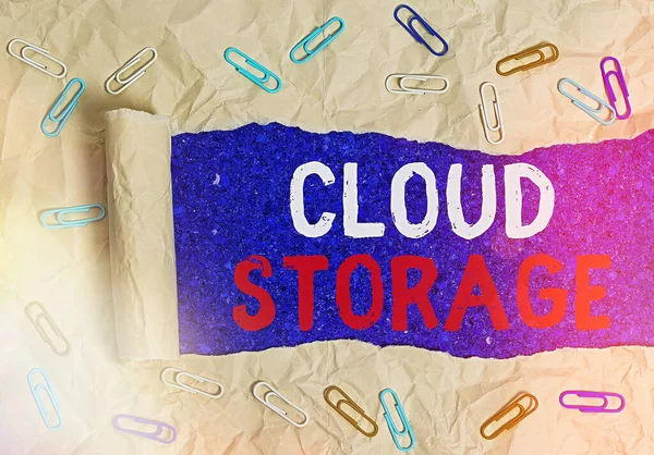 Word writing text Cloud Storage. Business concept for computing connect devices to cloud data on ...
