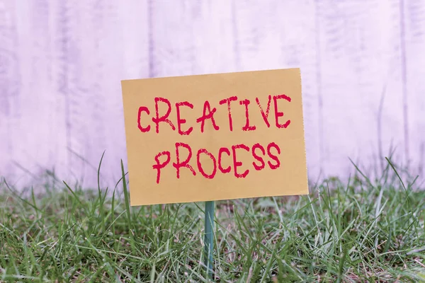 Writing note showing Creative Process. Business photo showcasing ...